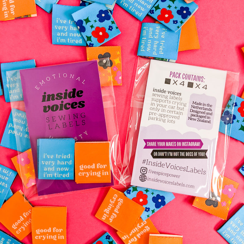 Emotional Honesty Multipack | Inside Voices Sewing Labels | Fabric Faerie